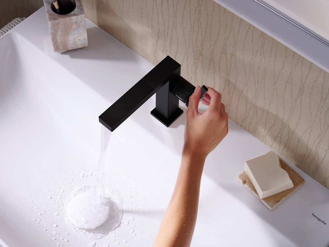 汉斯格雅 面盆龙头: Tecturis E, 暗装墙出水单把手面盆龙头，出水嘴225mm, 货号 73051007