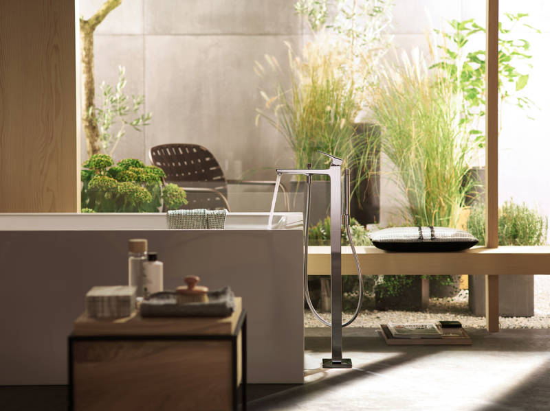 梦迪宝 浴缸龙头: 2 个出水设备, 前卫白, 货号 32532707 | hansgrohe CN