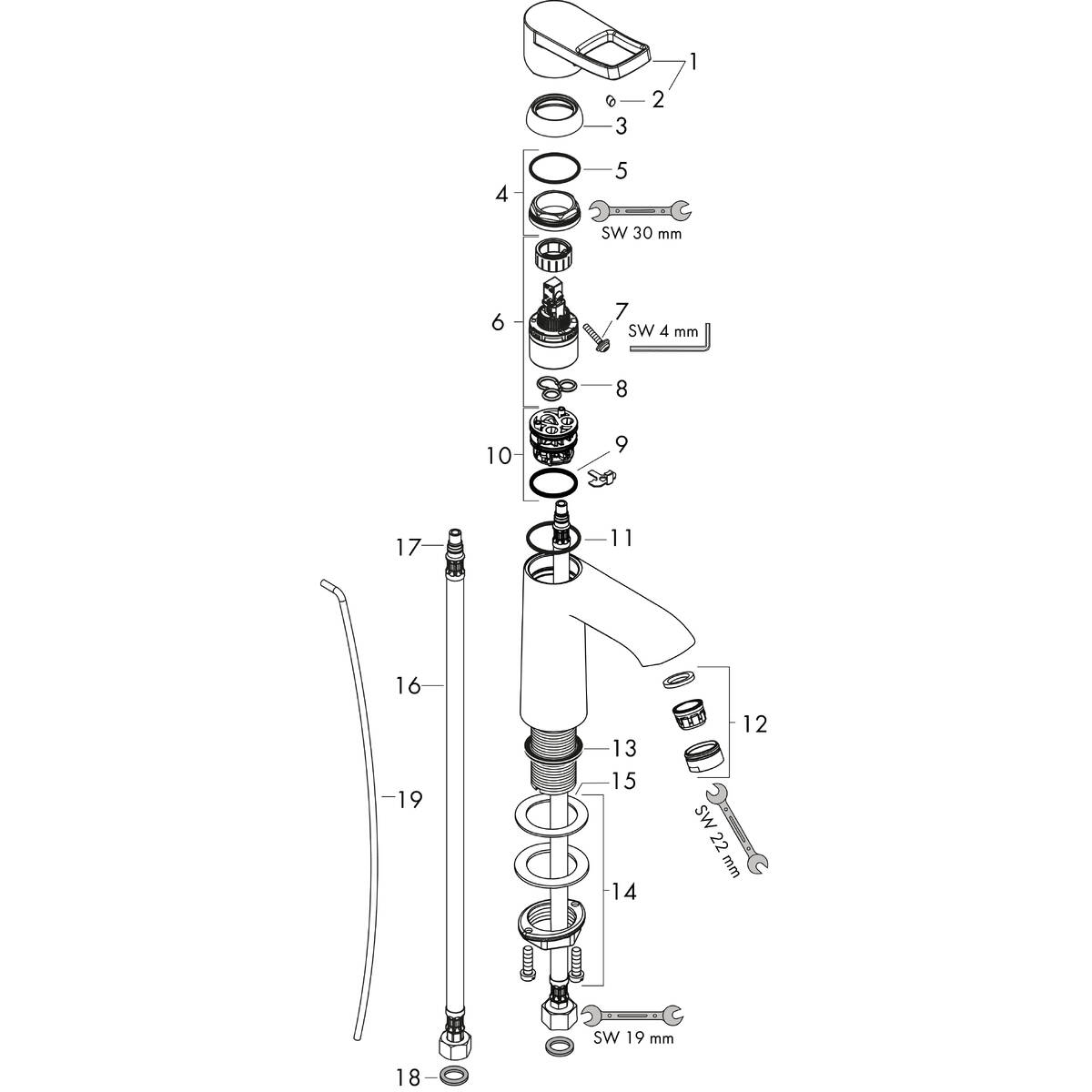 汉斯格雅 头顶花洒: 柯洛玛, 单种出水模式, 货号 26221997