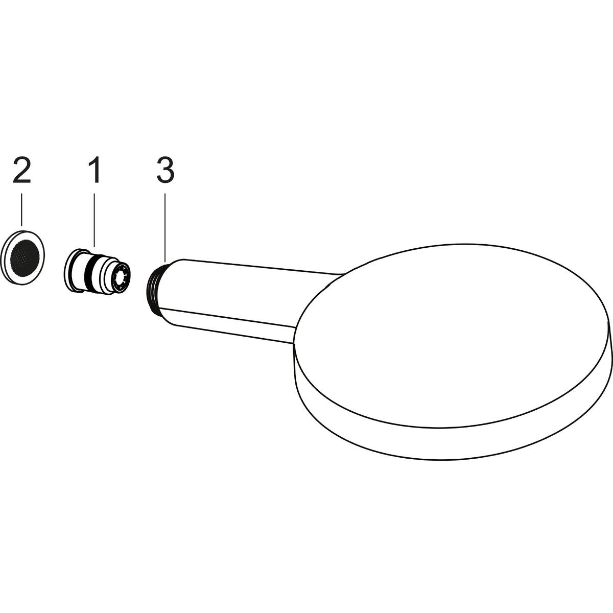 雅生 手持花洒: 雅生淋浴解决方案, 三种出水模式, 货号 26051007