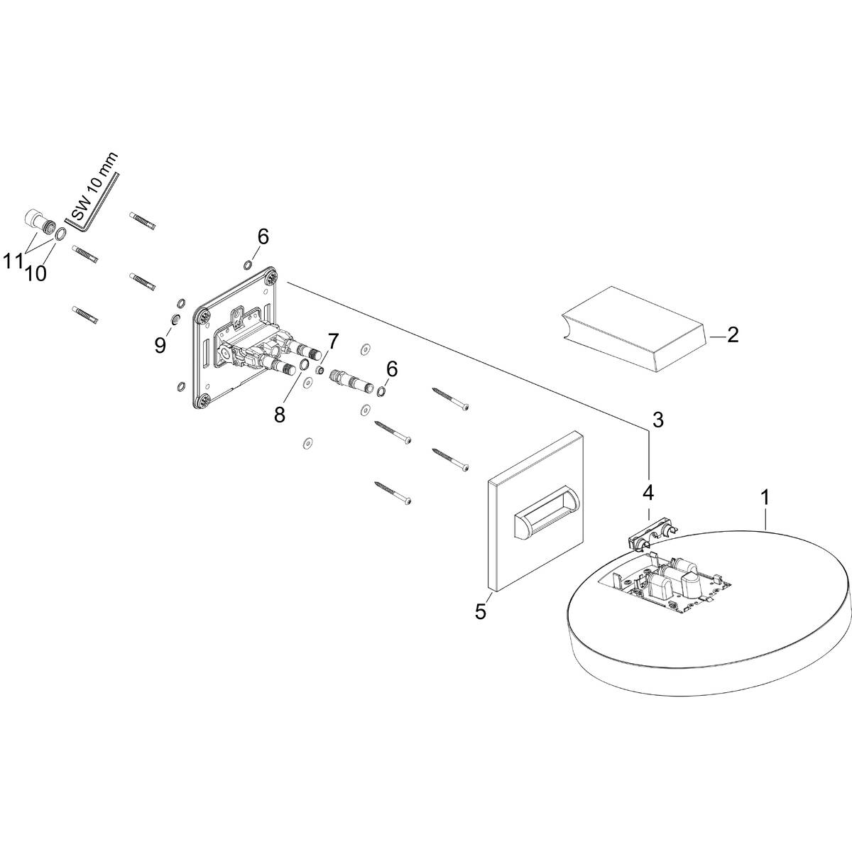 汉斯格雅 头顶花洒: Rainfinity, 1种出水模式, 货号 26227707 | hansgrohe CN