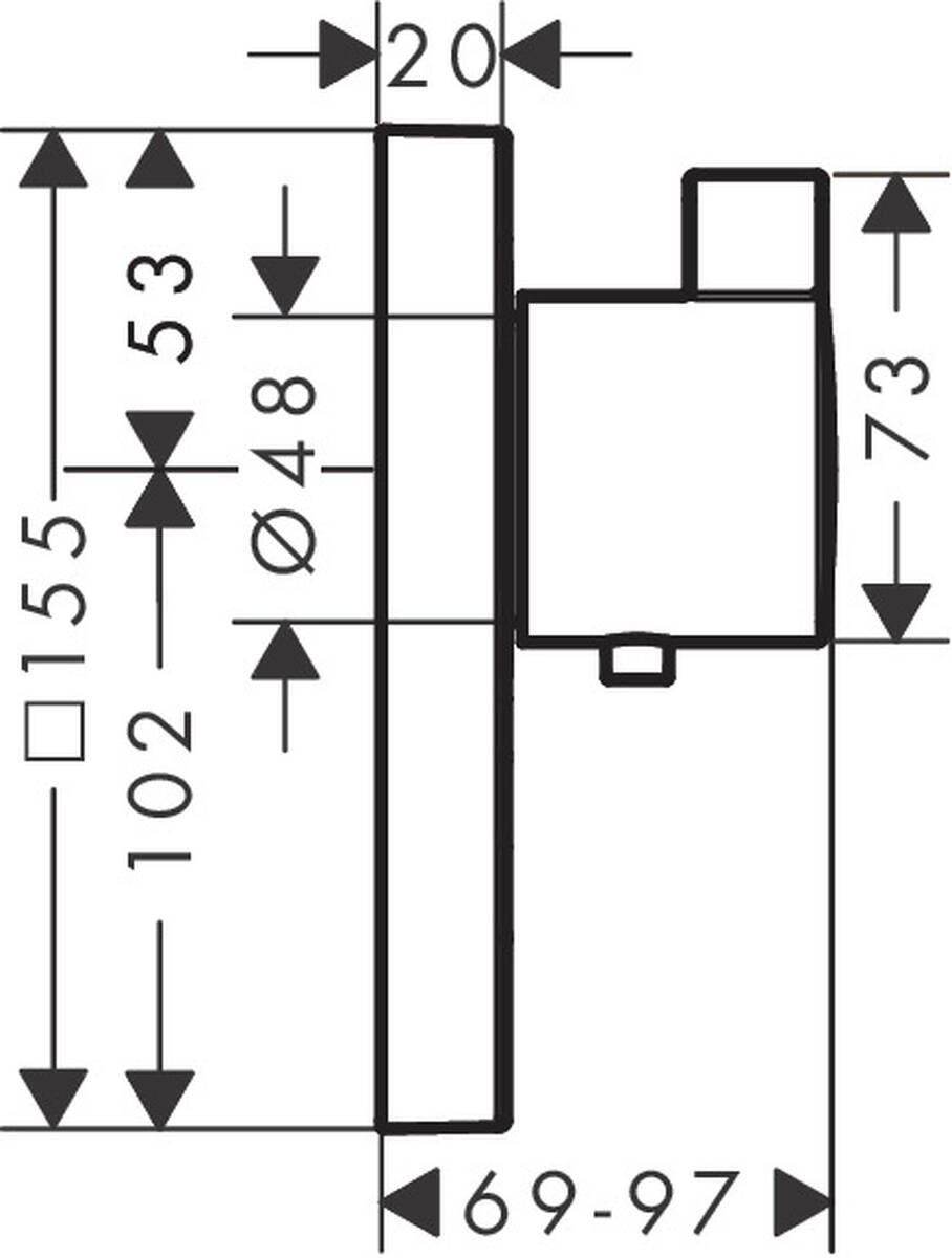 ShowerSelect 单功能带拓展接口, 镀铬, 货号 15761007 | hansgrohe CN