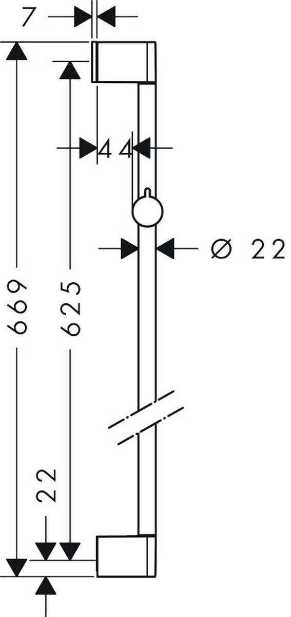 汉斯格雅 升降杆: 尤尼卡, 花洒升降杆 柯洛玛65cm, 货号 26505007 | hansgrohe CN