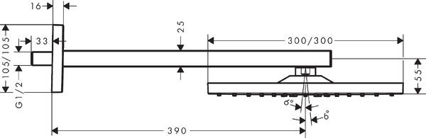 汉斯格雅 头顶花洒: 飞雨E, 1种出水模式, 货号 26239007 | hansgrohe CN
