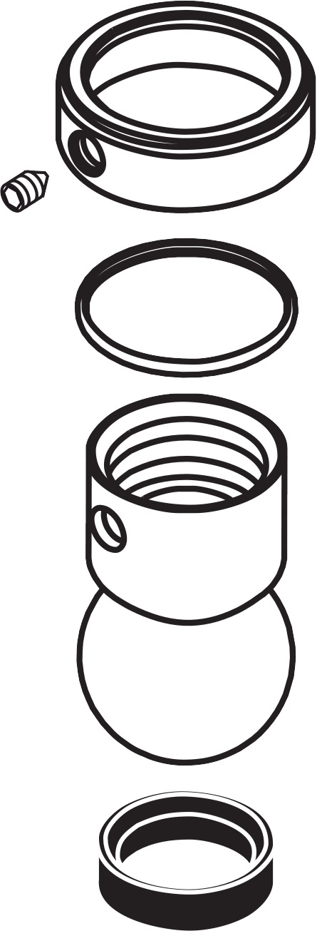 汉斯格雅 零配件: HG joint ball with snap ring chrome, 货号 98941700