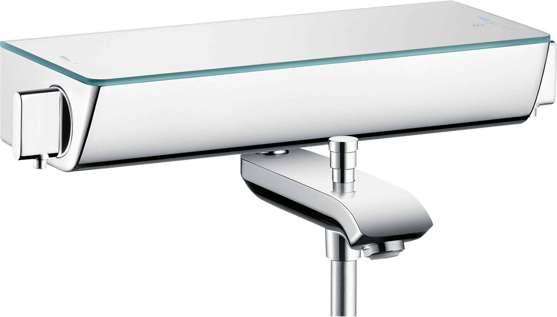 易斯达 Select 浴缸龙头: 两功能, 白色/镀铬, 货号 13141407