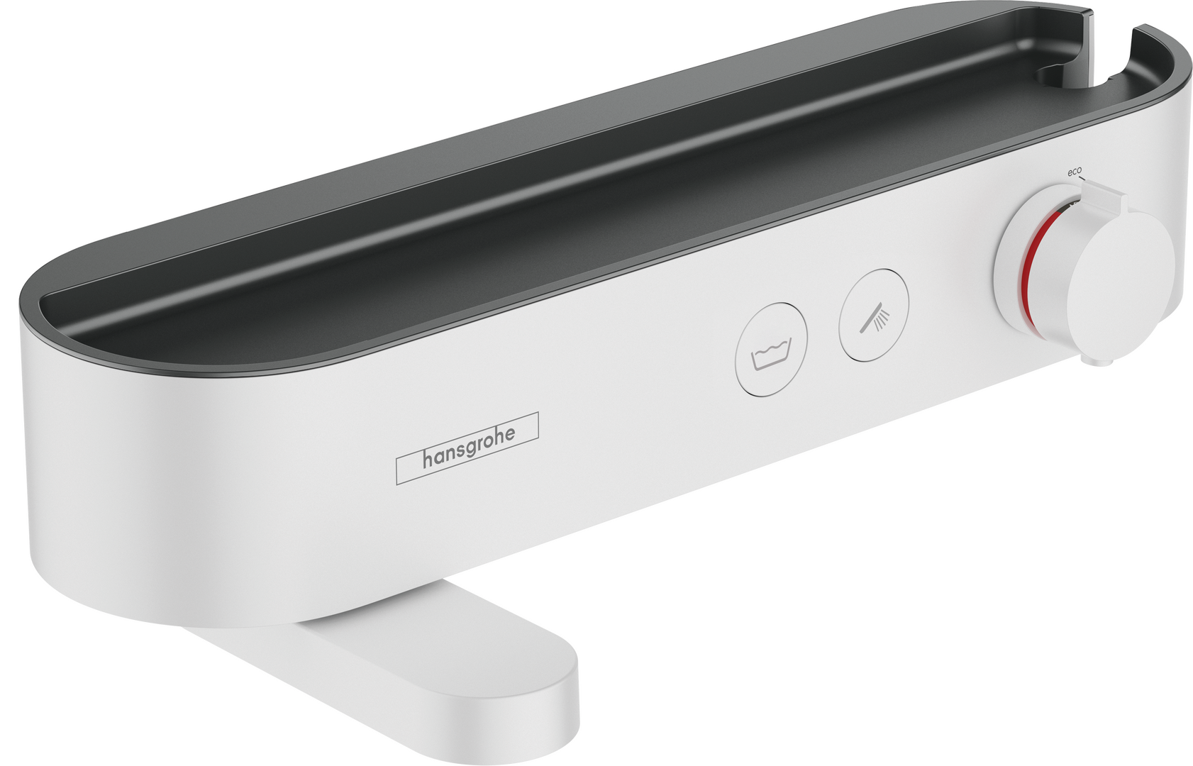 ShowerTablet Select 浴缸龙头: 两功能, 前卫白, 货号 24340707